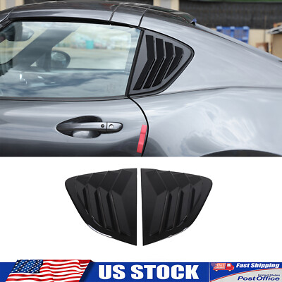 Gloss Black Rear Quarter Glass Overlay molding Fits Mazda MX-5 Miata RF ...