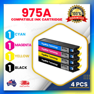 4x Non-OEM Ink 975A for HP Pagewide 55250 57750 Pro 452 477 552 577 ...
