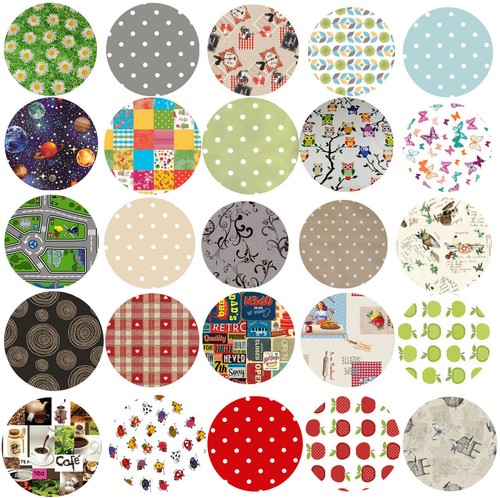 Wipe Clean Tablecloth Round Oilcloth Vinyl PVC - 140cm ROUND Circle ...