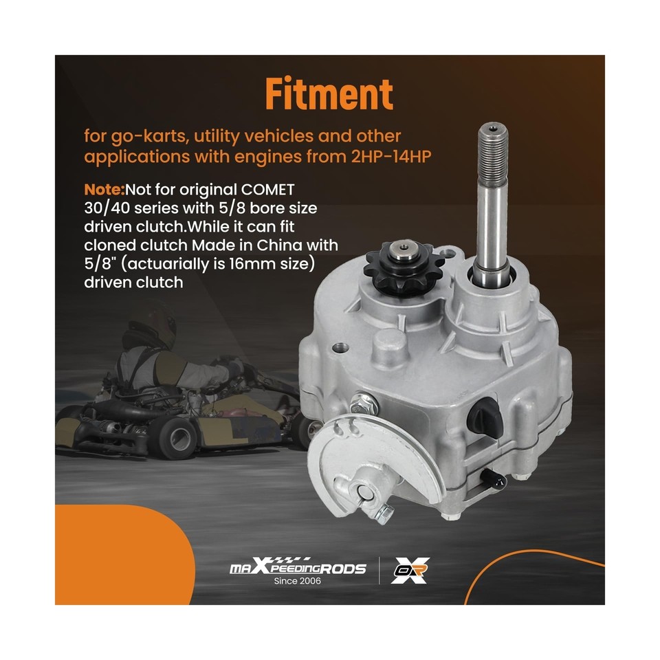 maXpeedingrods Go Kart Forward Reverse Gearbox Kit 212cc for 2HP-13HP ...