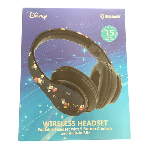 Disney Mickey Mouse Wireless Headset Headphone Bluetooth Noise ...