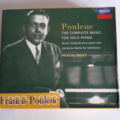 POULENC COMPLETE MUSIC FOR SOLO PIANO PASCAL ROGE 3 CD EXCELLENT COND ...
