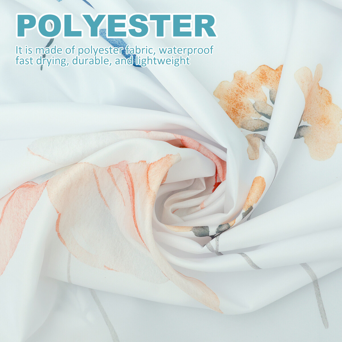 Shower Curtain Waterproof Polyester Bathroom Curtain 71x71 Inch 💍 | eBay