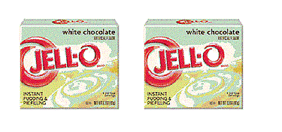 Jell-O White Chocolate Instant Pudding Dessert Mix 2 Box Pack ...