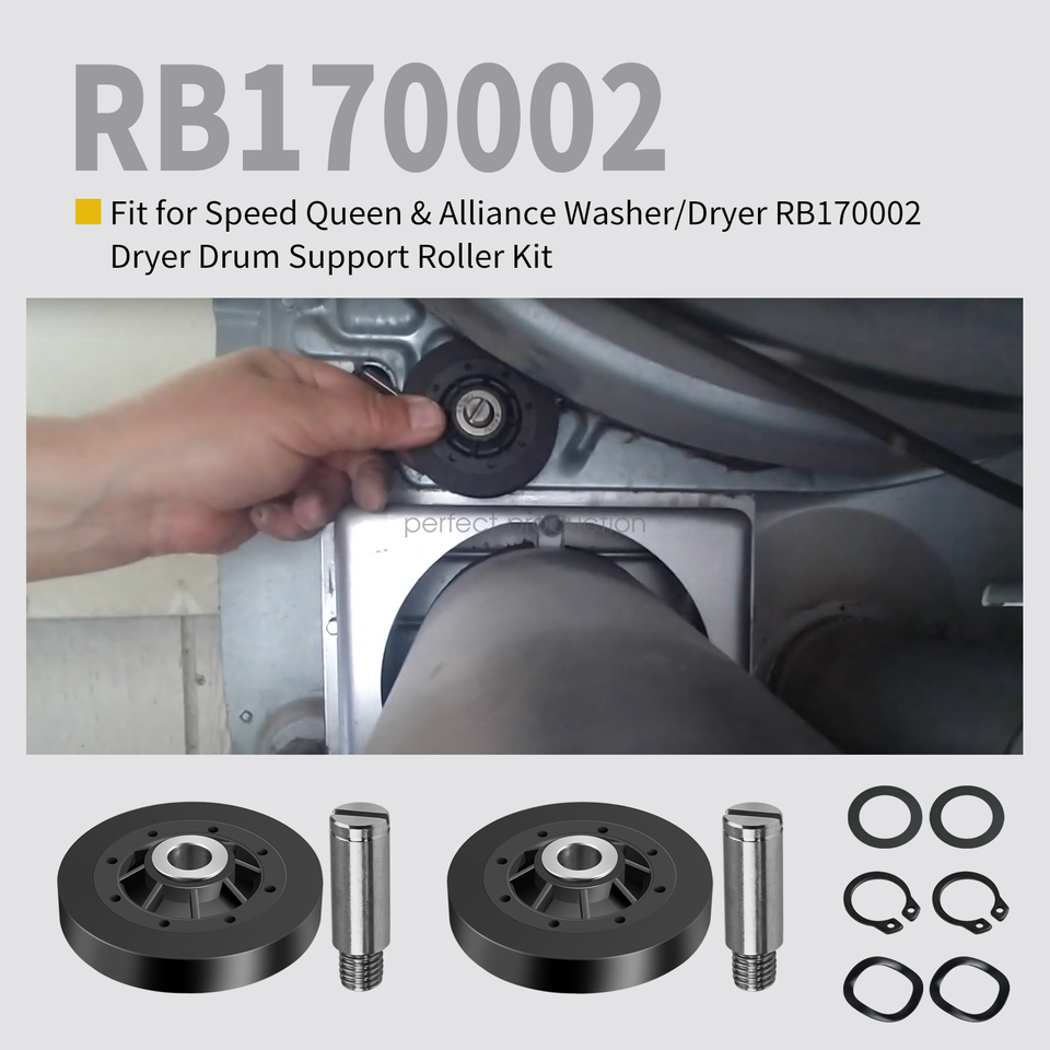 RB170002 Dryer Drum Roller Kit - Black Compatible with Speed Queen | eBay