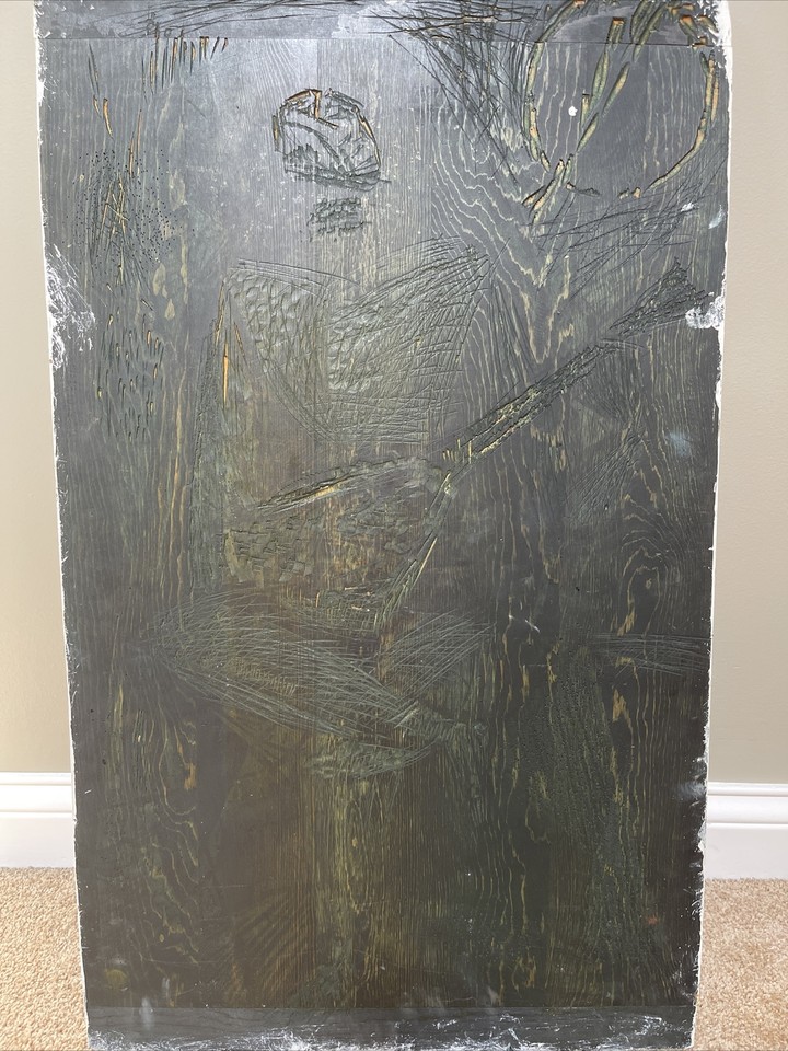 Original Irving Amen Wood Block Plate for Print "moon-song" 1959 | eBay
