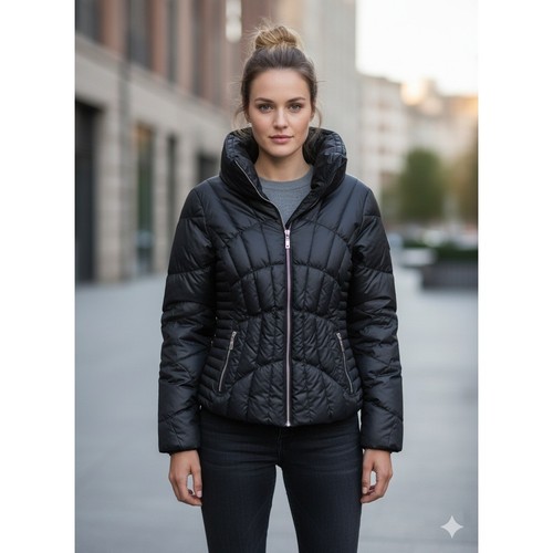 Guess Los Angeles Down Feather Zip Quilted Puffer Jacket Womens Size M ...