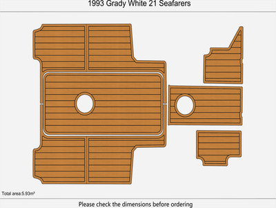 1993 Grady White 21 Seafarers Swim Platform Cockpit Boat EVA Foam Pad ...