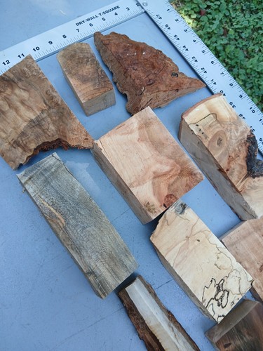 Lot Of BURL WOOD, Spalted CURLY AMBROSIA MAPLE, CHERRY, Craft EPOXY ...