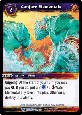 WOW WARCRAFT TCG WAR OF THE ANCIENTS : CONJURE ELEMENTALS X 3 | eBay