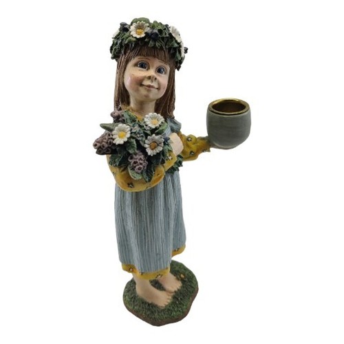 CANDY DESIGNS Norway Girl Holding Flowers Carl Larsson Swedish Folk Art ...