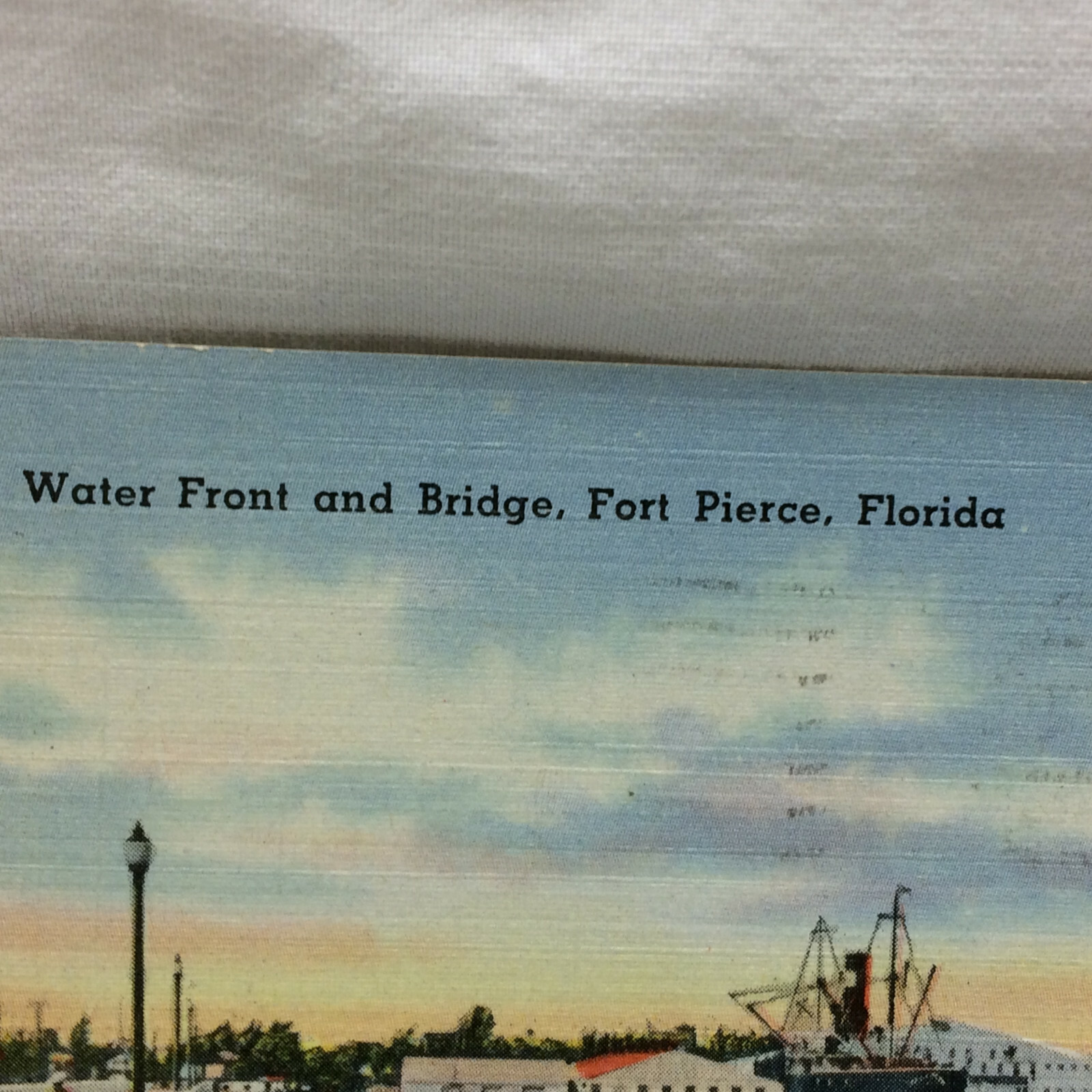 Vintage Postcard Fort Pierce Florida Waterfront And Bridge Scene 1948 ...