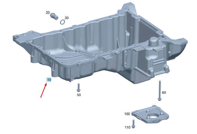MERCEDES-BENZ CLS C257 Oil Pan A2640102700 GENUINE for sale online | eBay
