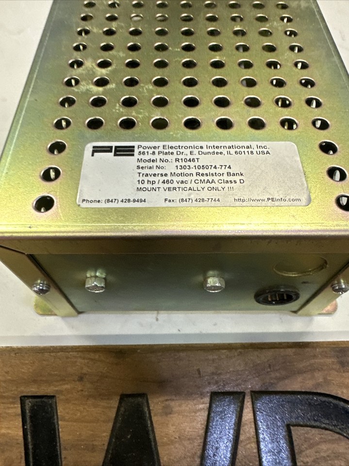 POWER ELECTRONICS TRAVERSE MOTION RESISTOR BANK R1046T 460VAC NOS | eBay