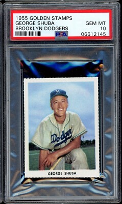 1955 Golden Stamps Baseball George Shuba Brooklyn Dodgers PSA 10 | eBay