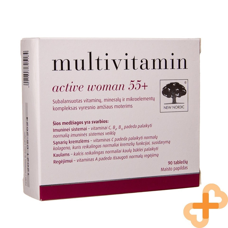 NEW NORDIC Multivitamin Active Older Woman Supplement 55+ 90 Tablets ...