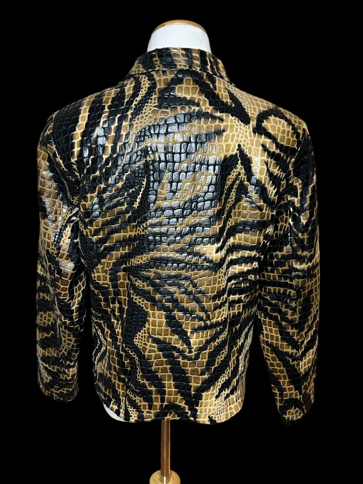 Selene Sport Faux Leather Look Jacket Animal Print Ti… - Gem