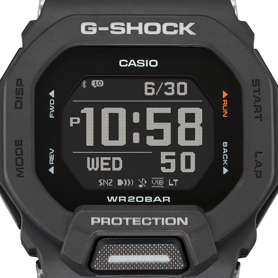 G-Shock Casio Bluetooth Step Counter Digital Square Black Watch GBD200 ...