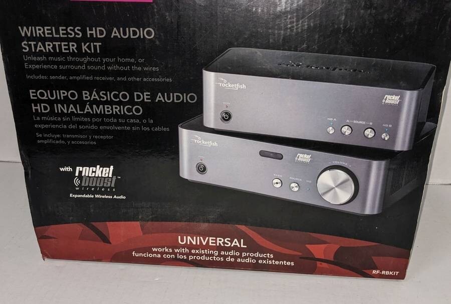 Rocketfish Rocketboost Wireless Speaker Audio Starter Kit Rf-rbkit for ...