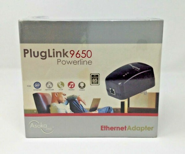 Asoka Pluglink 9650 85Mbps Powerline Ethernet Adapter Kit for sale ...