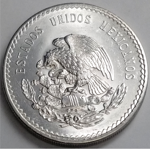 Mexico cinco 5 Pesos 1947 Cuauhtemoc The Last Aztec Emperor, Silver ...
