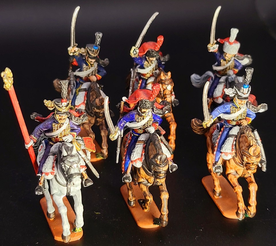 Painted French 4nd Hussars full set Napoleonic Wargames collection ...
