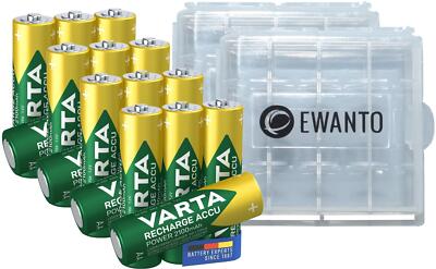 16x Varta AA Battery 2100mAh 1.2V NiMH Accu Mignon 56706 Bulk + 2x ...