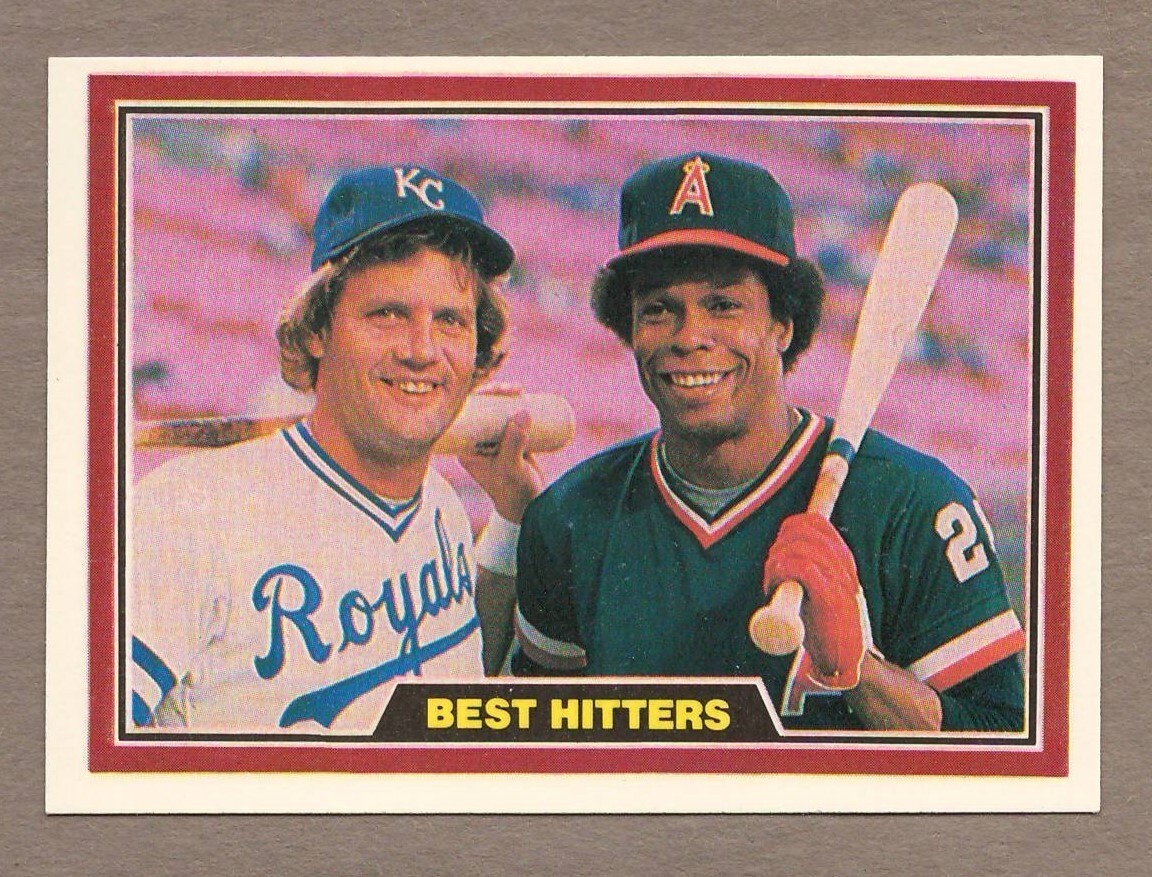 GEORGE BRETT/ROD CAREW 1981 Donruss Best Hitters #537 Vintage Base Card ...
