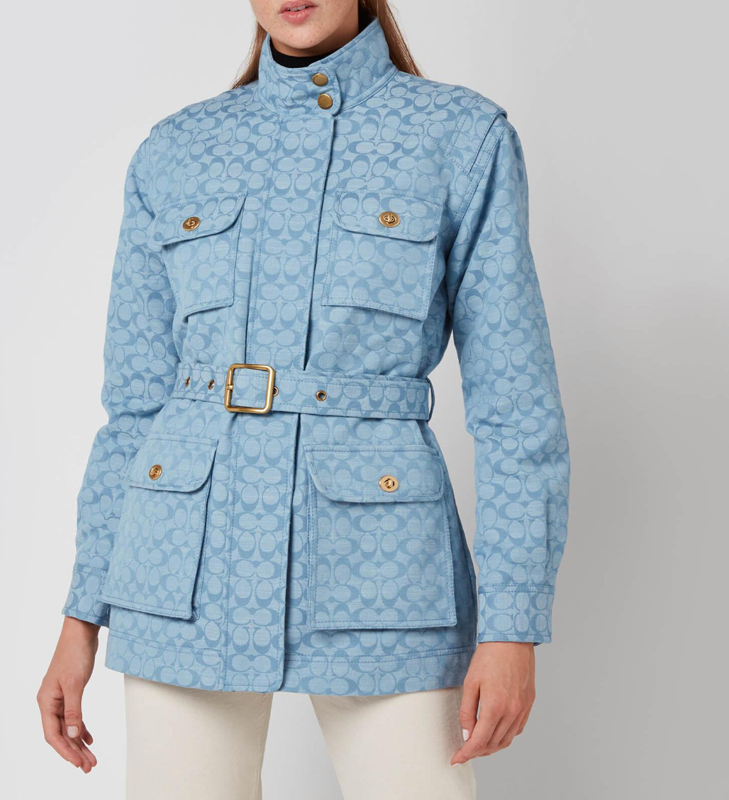 COACH Signature Chambray Field Military Jacket - Gem