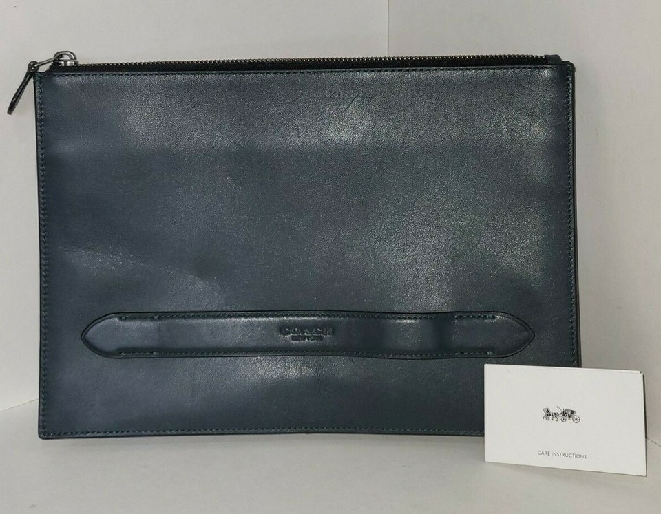 COACH FOLIO LAPTOP BRIEFCASE BAG MENS MANHATTAN Green LEATHER BNWT NEW ...