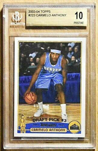 2003 Topps Carmelo Anthony Rookie Card BGS 10 Lakers HOFer ☆ Pristine ...