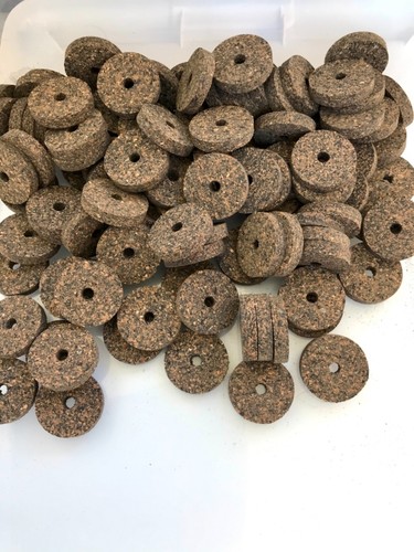 Cork Rings 36 Mixed Grain Rubberized #51, 1 1/4" x 1/4” x 1/4” Hole ...