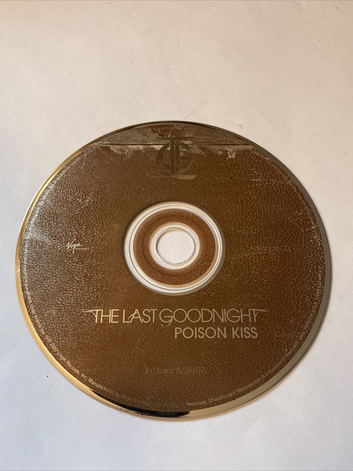 THE LAST GOODNIGHT Poison Kiss Early SLEEVE ADVANCED PROMO DJ CD COPY ...