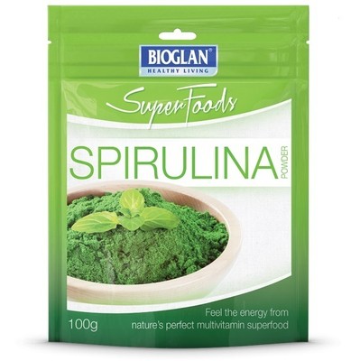 Bioglan Superfoods Organic Spirulina 100g Protein Iron Vitamin B12 ...