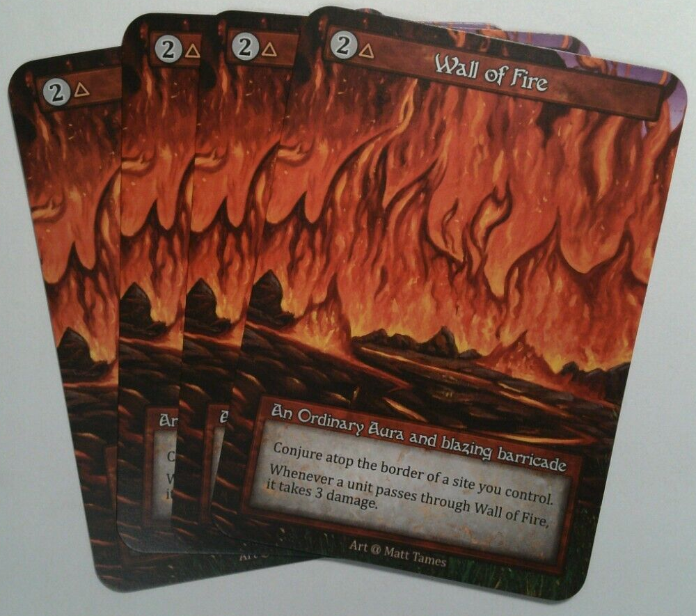 Sorcery TCG Alpha Kickstarter - Wall Of Fire x4 *Ordinary - Playset* | eBay