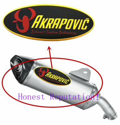 Motorcycle 3D Exhaust Pipe Sticker Heat-resistant Akrapovic Emblem ...