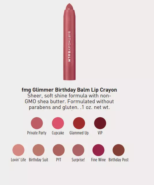 Avon fmg Glimmer Birthday Balm lip Crayon in Lovin' Life | eBay