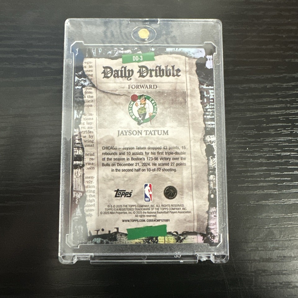 2025-26 Topps Basketball Daily Dribble Jayson Tatum #DD-3 | eBay
