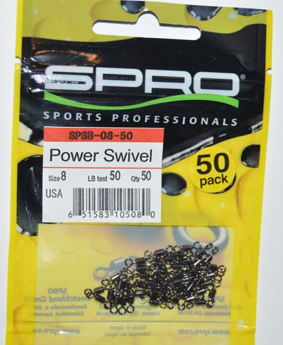 spro power swivel size 8 50lb test 50 per pack spsb-08-50 | eBay