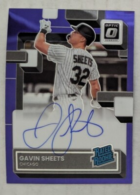 GAVIN SHEETS White Sox 2022 Optic Rated Rookie Purple Prizm Autograph ...