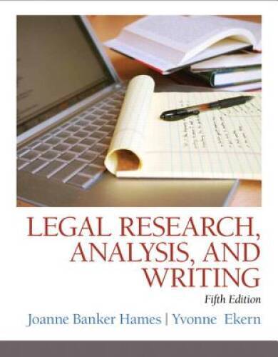 Legal Research, Analysis, and Writing (5th Edition) - Paperback - GOOD ...