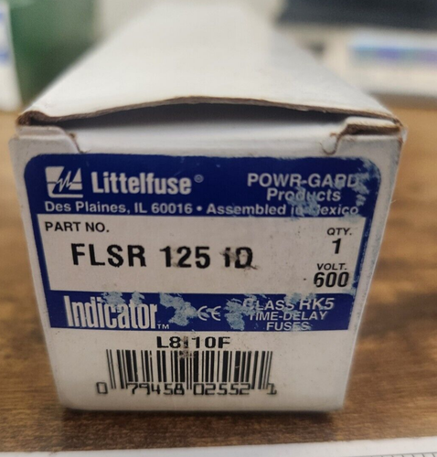 LITTELFUSE FLSR 125 ID 125 AMP 600 VAC Indicator Fuse POWR-GARD Class ...