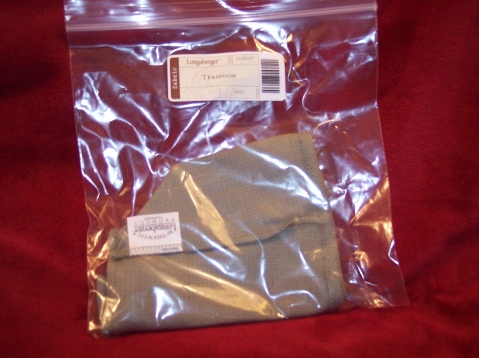 Longaberger TEASPOON LINER SAGE | eBay