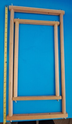 WOOD SCROLL FRAMES KIT NEEDLEPOINT CROSS STITCH EMBROIDERY CREWEL ...