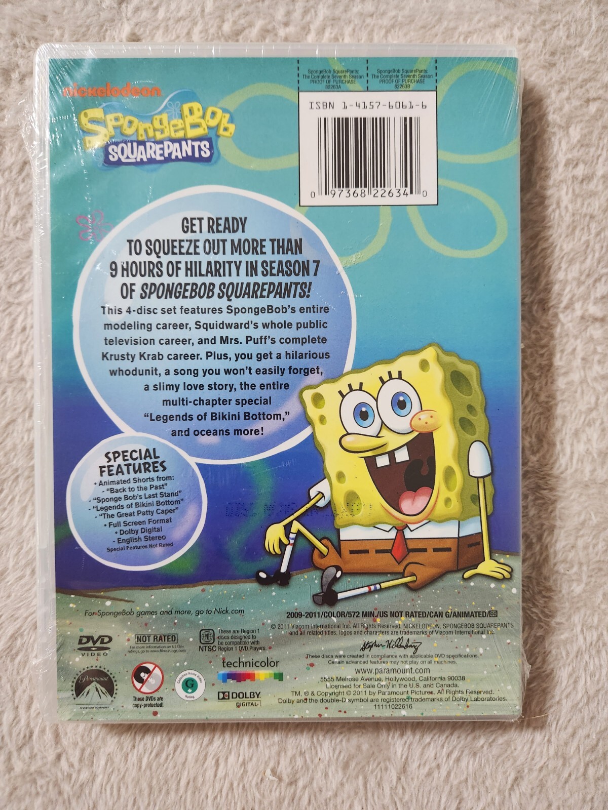 SpongeBob SquarePants: The Complete Seventh Season (DVD, 2009) SEALED ...