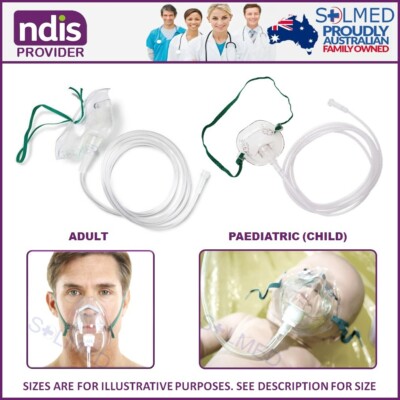 1 X ADULT OXYGEN MASK WITH 210CM ISO STAR LUMEN TUBING HOSPITAL ...