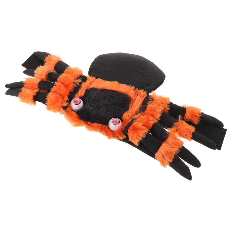 Pet Spider Clothes, Furry Tarantula Dog Costume with Harness, Cosplay ...