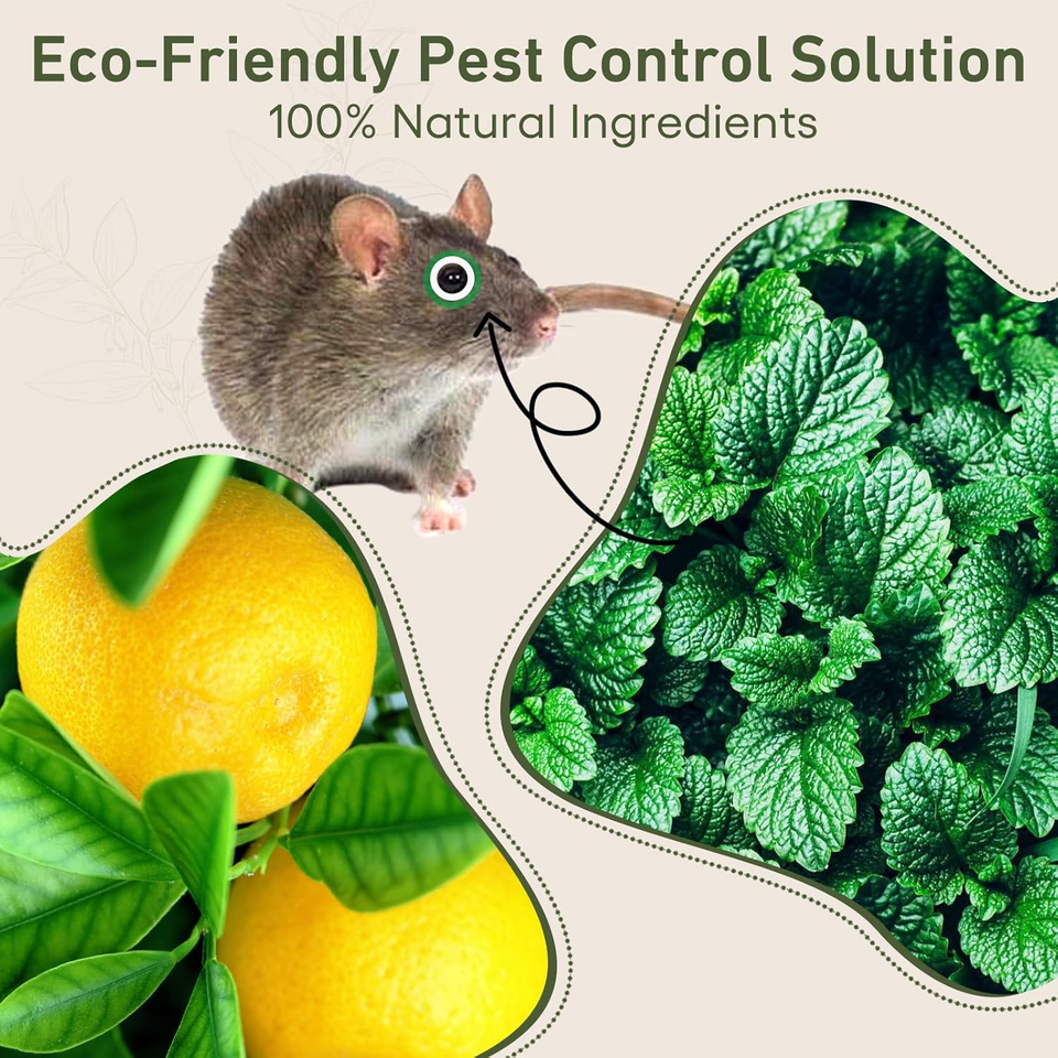 Mouse Rodent Repellent, 24 Pack Peppermint Oil for Mice, Mouse, Rats ...
