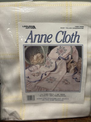Anne cloth White And Yellow Cross Stitch Afghan 18 Ct | eBay