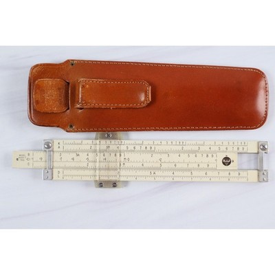 Pickett N 200-T Trig Slide Rule 6" with Leather Case Metal White EDC ...